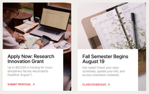 University Intranet Portal in SharePoint | LookBook 365